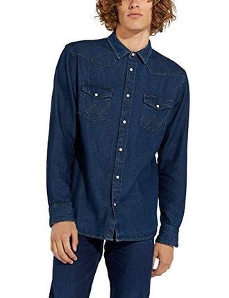 Wrangler Icons 27mw, Chemise en jean Homme, Bleu (New 301), XXX-Large