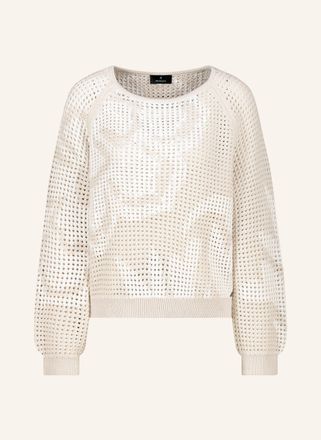 Monari Monari Pullover Mit Pailletten beige