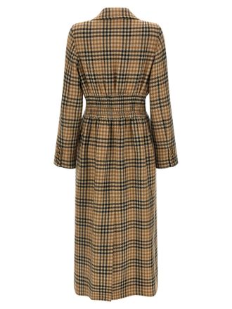 Valentino Garavani Womens Brown Virgin Wool Coat Clothing