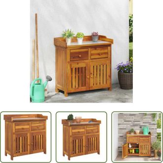 vidaXL vidaXL Akazienholz - Garten-Schrank Natur 78 x 36,5 x 78 cm Massivholz Akazie
