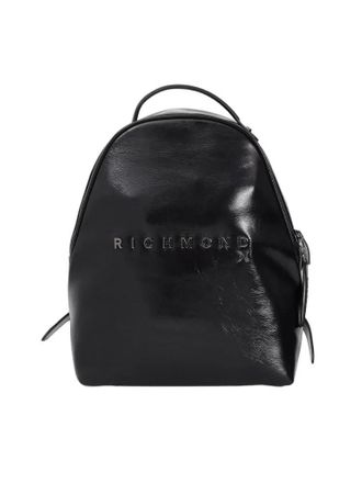John Richmond Rucks&auml;cke - Structured Black Shoulder Bag With Glossy Finish - Gr. unisize - in Schwarz - f&uuml;r Damen