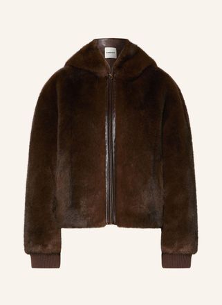 Sandro Sandro Kunstfell-Jacke braun