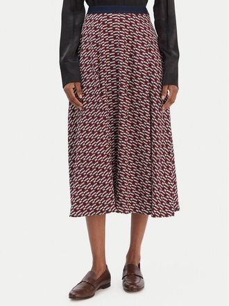 Tommy Hilfiger Trapezförmiger Rock WW0WW49373 Dunkelrot Regular Fit