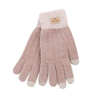 Generic Gants dhiver pour femme avec doublure en polaire chaude pour &eacute;cran tactile, gants thermiques pour femmes et filles, cadeaux en plein air, textos, ski,