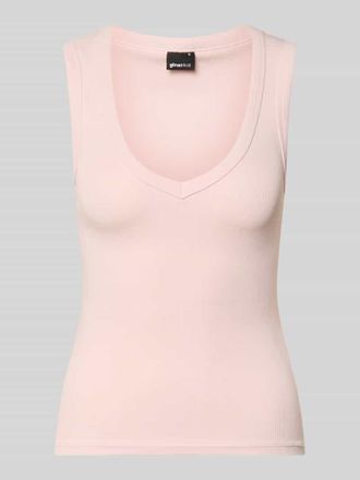 Gina Tricot Slim Fit Top mit V-Ausschnitt