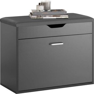 SoBuy Sobuy - FSR95-HG Banc à Chaussures Meuble Chaussures Commode à Chaussures Meuble dentrée 1 abattant avec Assise Rabattable Coussin Rembourrée
