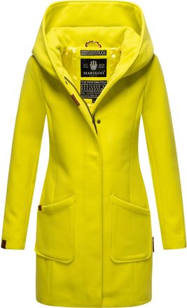 Marikoo Damen Wintermantel mit Kapuze und tailliertem Schnitt