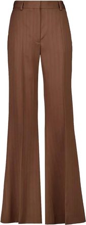 Stella McCartney Femme, Pantalons, Brun, Taille: 32 FR Wool Flared Leg Pantalons