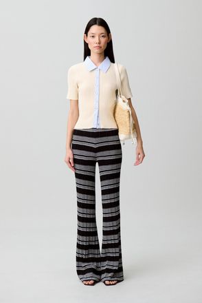 Claudie Pierlot Cardigan bi mati&egrave;res ray&eacute;