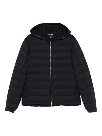 Ermenegildo Zegna veste zipp&eacute;e &agrave; capuche - Noir