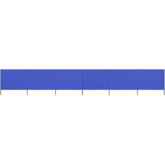 vidaXL Paravent 6 panneaux Tissu 800 x 160 cm Bleu azur&eacute;