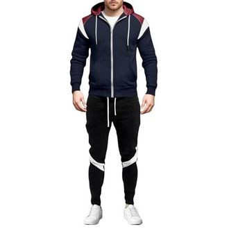 Generic Surv&ecirc;tement de sport pour homme 2026 Surv&ecirc;tement de sport pour homme Surv&ecirc;tement d&eacute;contract&eacute; athl&eacute;tique 2 pi&egrave;ces Ensemble de sweatshirts et pantalons 