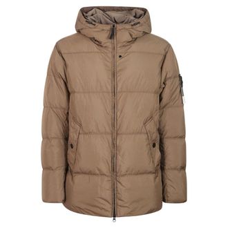 Stone Island Doudoune courte Crinkle Reps NY - Homme - Vestes - Brun - Taille: XL