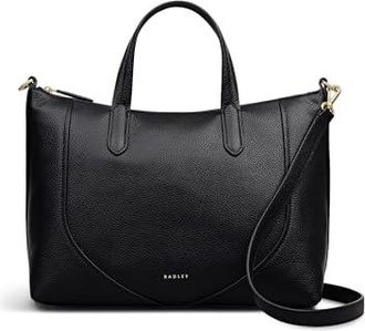 Radley London London Wood Park Poign&eacute;e sup&eacute;rieure zipp&eacute;e en cuir pour femme Taille M, Noir, Taille M