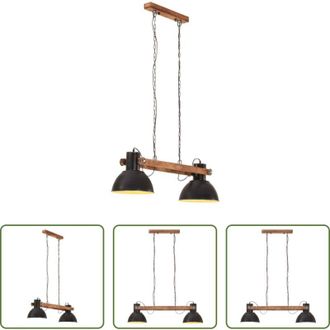 vidaXL vidaXL Abat-jour en fer - Lampe suspendue industrielle 25 W Noir 109 cm E27