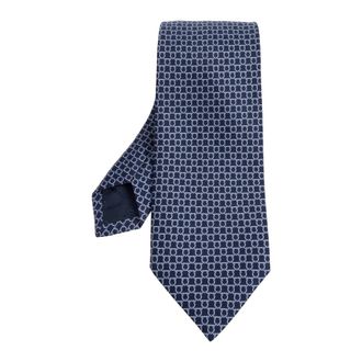 Ferragamo Carato Seidenkrawatte - - Accessories - Herren - Blau - ONE SIZE