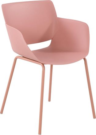 Clp Stuhl Alpena I Outdoorstuhl absolut wetterfest und UV-beständig I Stuhlgestell aus pulverbeschichtetem Stahl I Sessel für draußen, Farbe:pink