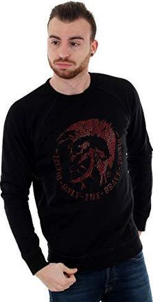 Diesel Sweat-Shirt Homme XL Manches Longues Noir 00SU99-RWAPO-900 Black