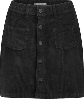 Eight2Nine Sublevel Damen Mini Cordrock aufgesetzte Taschen und Kopfleiste Dark-Grey XS