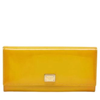 Dolce & Gabbana Pre-owned Leder-Portemonnaie - - Pre-owned - Damen - Gelb - ONE SIZE