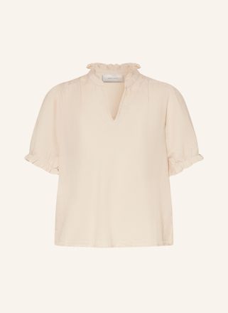 Neo Noir Neo Noir Blusenshirt Odesa Aus Leinen Mit R&uuml;schen beige
