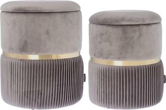 Riverdale Wohnmarke Aufbewarungshckr Julia 44cm grau - 2er-Set - Interieur & Dekoration