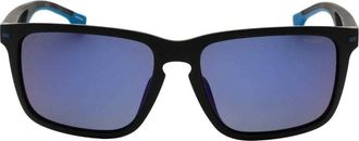 HUGO BOSS Polarisiert-Sonnenbrille f&uuml;r Herren, Matt (Blau/Grau)