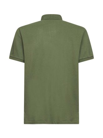 Polo Ralph Lauren Mens Garden Trail Iconic Mesh Polo Shirt Green Cotton T-shirts And Polos
