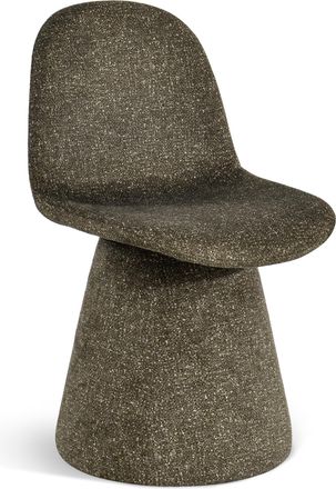 Duhome Esszimmerstuhl 360-Grad-Drehstuhl aus Boucl&eacute; Stoff moderner Loungesessel gepolsterter Polsterstuhl f&uuml;r K&uuml;che, Wohnzimmer, Schlafzimmer, Flur, Olivgr&uuml;n