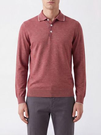 Brunello Cucinelli Kaschmir-Seiden-Hanf-Strickpoloshirt