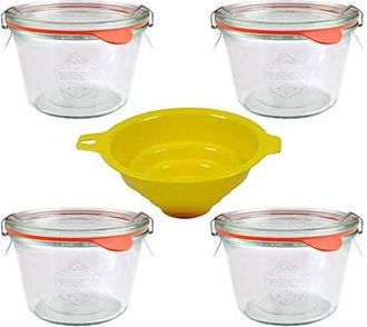 mikken Art 4 Weckgl&auml;ser Rundrandgl&auml;ser in Sturzform 250 ml inkl Zubeh&ouml;r