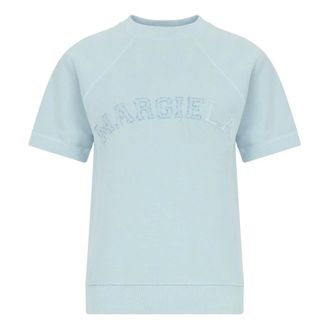 Maison Margiela Blauer Pullover mit Logo-Stickerei - - Tops - Damen - Blau - L