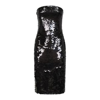 Alex Perry Tr&auml;gerloses Korsettkleid mit geschwungenem Ausschnitt - - Dresses - Damen - Schwarzk - S