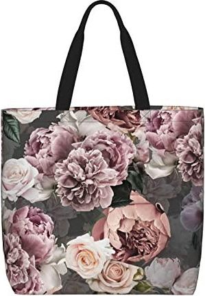 Generic Sac De Courses Fleur Sac &Agrave; Provisions R&eacute;utilisable De Grande Capacit&eacute; Sacs En Toile, Pour &Eacute;cole, Filles, Voyage, Burea