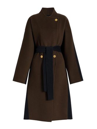 Alberta Ferretti Manteau Long - Vert Fonc&eacute;