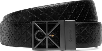 Calvin Klein Herreng&uuml;rtel Calvin Klein Emblem Cutout W/ Aop 35mm Adj LV04D7122G Schwarz