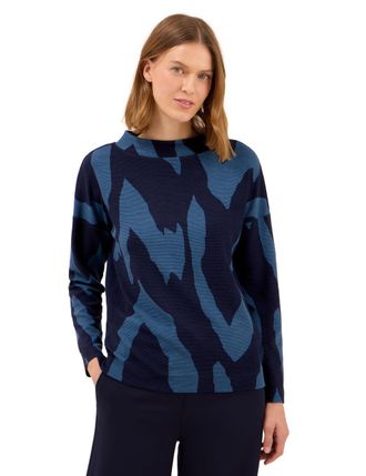 Cecil Damen 3227776 Ottoman Shirt, urban Dark Blue, X-Large