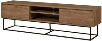 Dmora TV-Schrank Selena 180x40x50 cm Braun, EIN Regal, 2 F&auml;cher