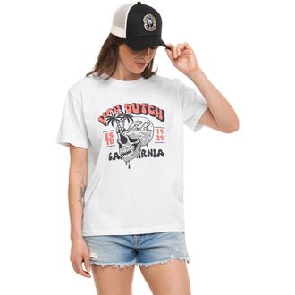 Von Dutch T-shirt femme regular col rond print devant Vacation