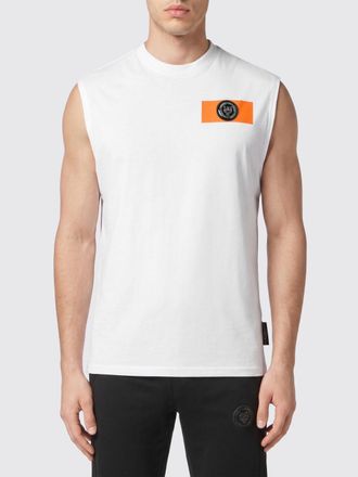 Plein Sport D&eacute;bardeur slim fit en coton avec logo Hexagon sur la poitrine