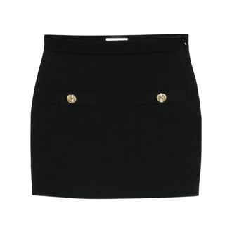 Balmain Jupe &agrave; Boutons - Femme - Jupes - Noir - Taille: 38 FR