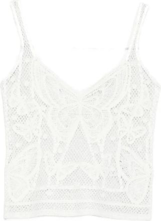Blumarine Femme, Tops, Blanc, Taille: 38 FR Sleeveless Top