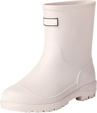 Generic Bottes Chelsea en caoutchouc pour femme - Bottes mi-hautes - Imperm&eacute;ables - Respirantes - Antid&eacute;rapantes - Confortables - Pour le jardin, le travail e
