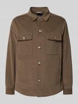HUGO BOSS Regular Fit Hemdjacke aus Baumwoll-Mix Modell CARPER