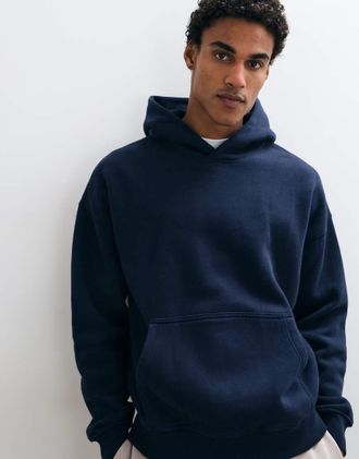 Abercrombie & Fitch Essential-Kapuzenpullover in Marineblau
