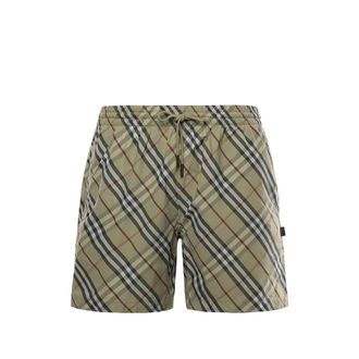 Burberry Check-pattern Drawstring Swim Shorts