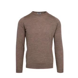 John Smedley Rundhals-Strickpullover - - Knitwear - Herren - Braun - L