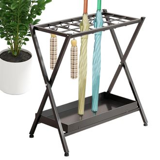 Generic Regenschirmst&auml;nder F&uuml;r Innen Im Eingang | 18 F&auml;cher Regenschirmst&auml;nder Innenraum,Eisen Freistehende Speicherorganizer Mit Haken