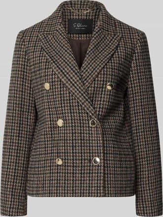 s.Oliver Black Label Regular Fit Kurzblazer aus Woll-Mix