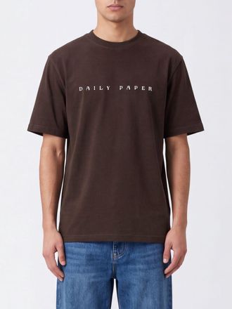 Daily Paper Clothing Baumwoll-T-Shirt mit Rundhalsausschnitt, &uuml;berschnittenen Schultern und Logo
